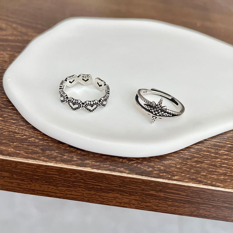 Women's Cool Thai Eight Awn Star Pure Design Rings – Nutricaodiaria