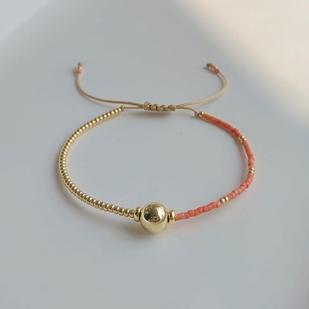 Twin Beaded Small Female Hand-woven Color Bracelets – Nutricaodiaria