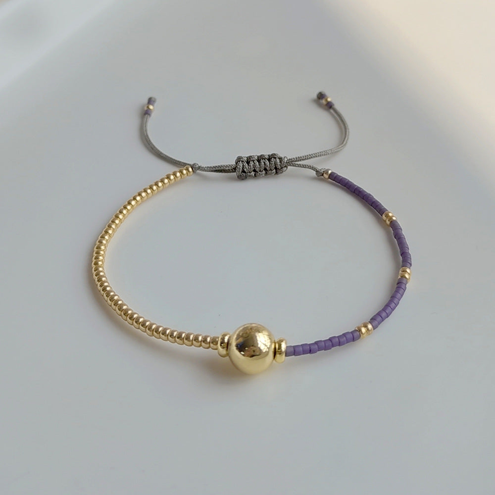 Twin Beaded Small Female Hand-woven Color Bracelets – Nutricaodiaria