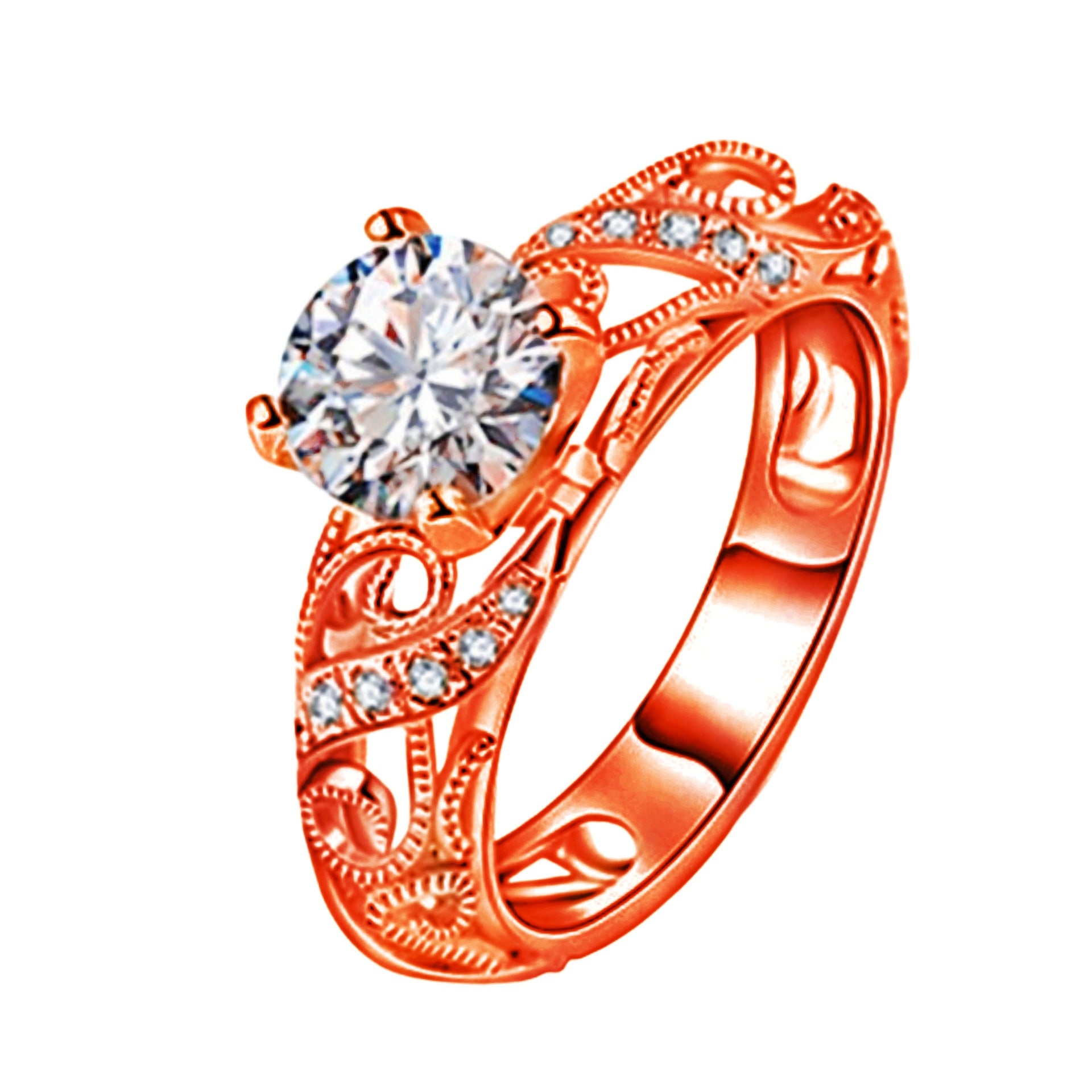 Luxury Zircon Colorful Gold Diamond Elegant Palace Rings – Nutricaodiaria